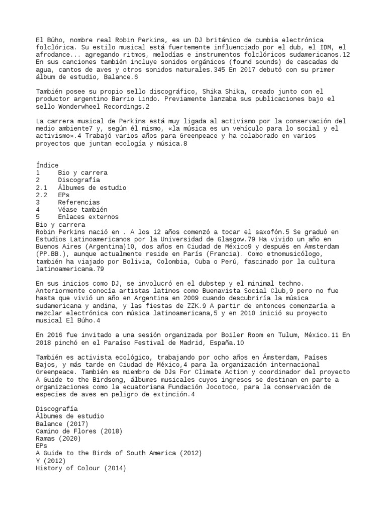 DJ El Búho: Cumbia Electrónica y Activismo | PDF | Música contemporánea ...