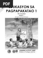 ESP 1 QUARTER 3 WEEK 4 Pagsunod Sa Utos NG Magulang at Nakakatanda | PDF