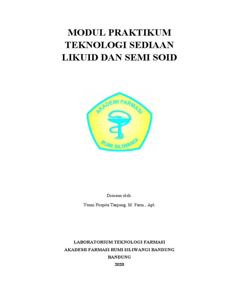 Modul Praktikum TEKNOLOGI SEDIAAN LIQUID DAN SEMISOLID | PDF
