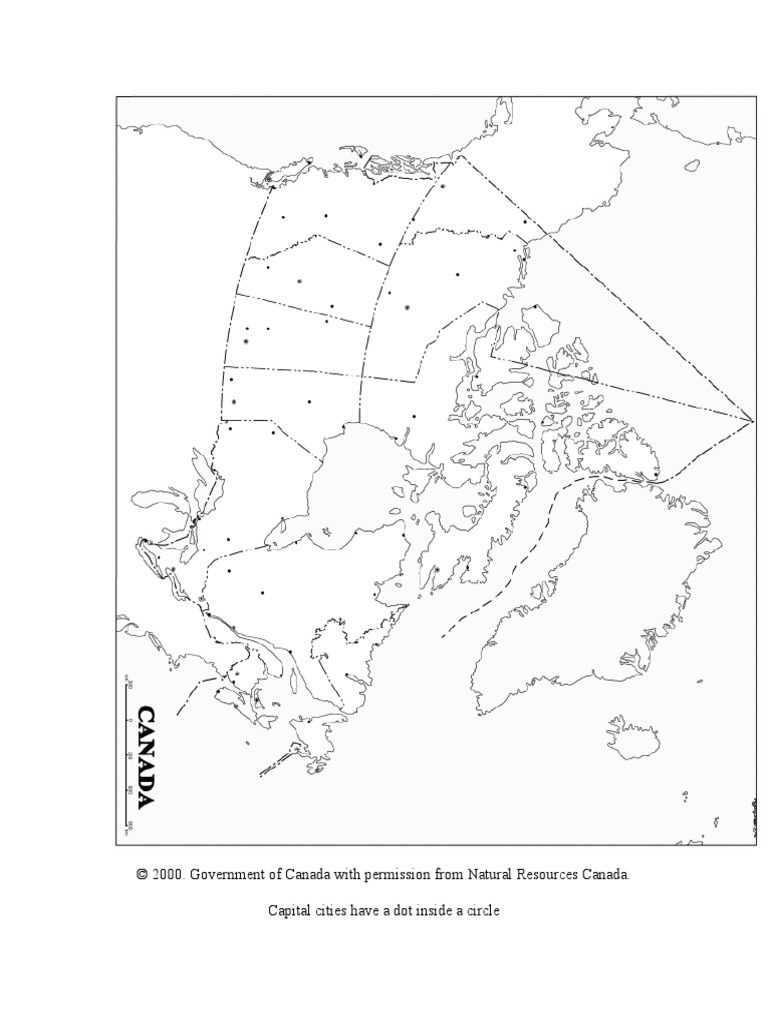 Map of Canada Cities and Capitals | PDF