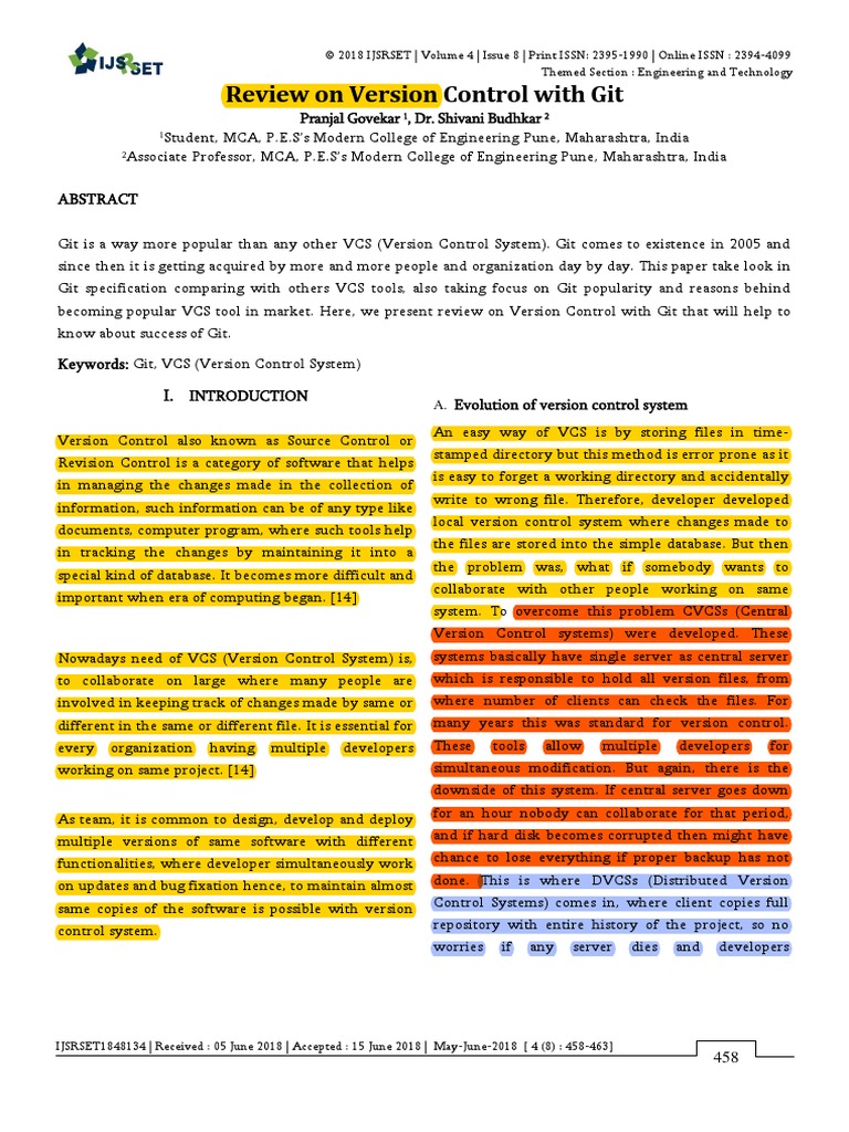 Review On Version Control With Git | PDF | Version Control | Linux