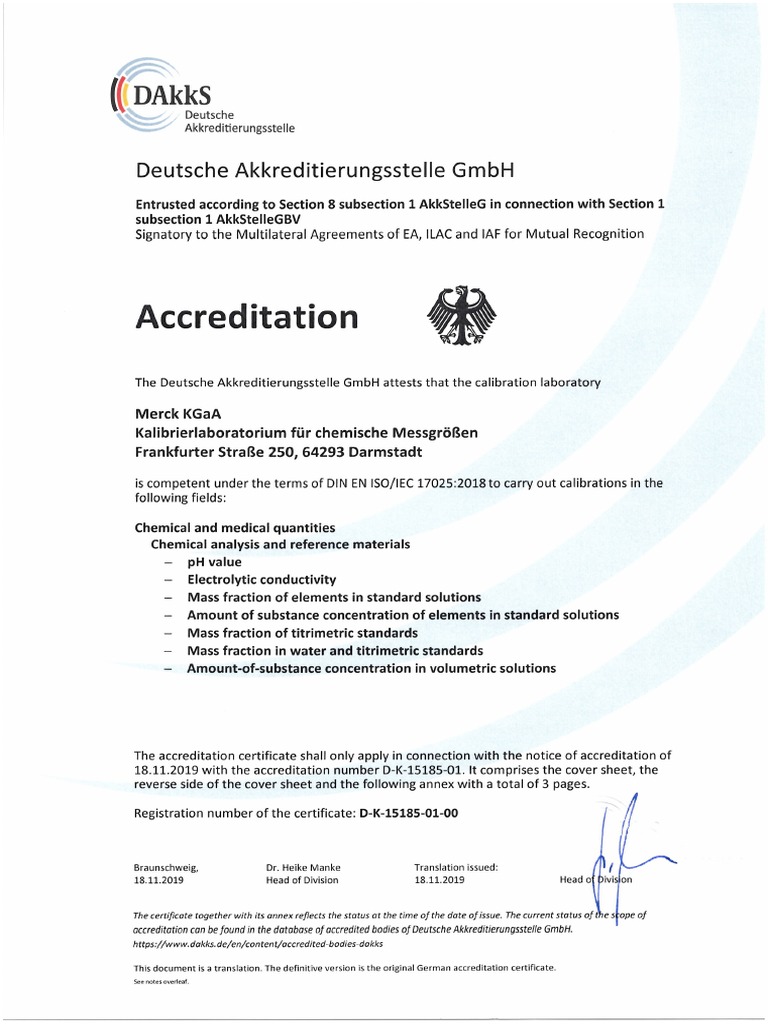 DAkkS - Annex To Accreditation Certificate D-K - 15185 - 01-00 - DIN EN ...