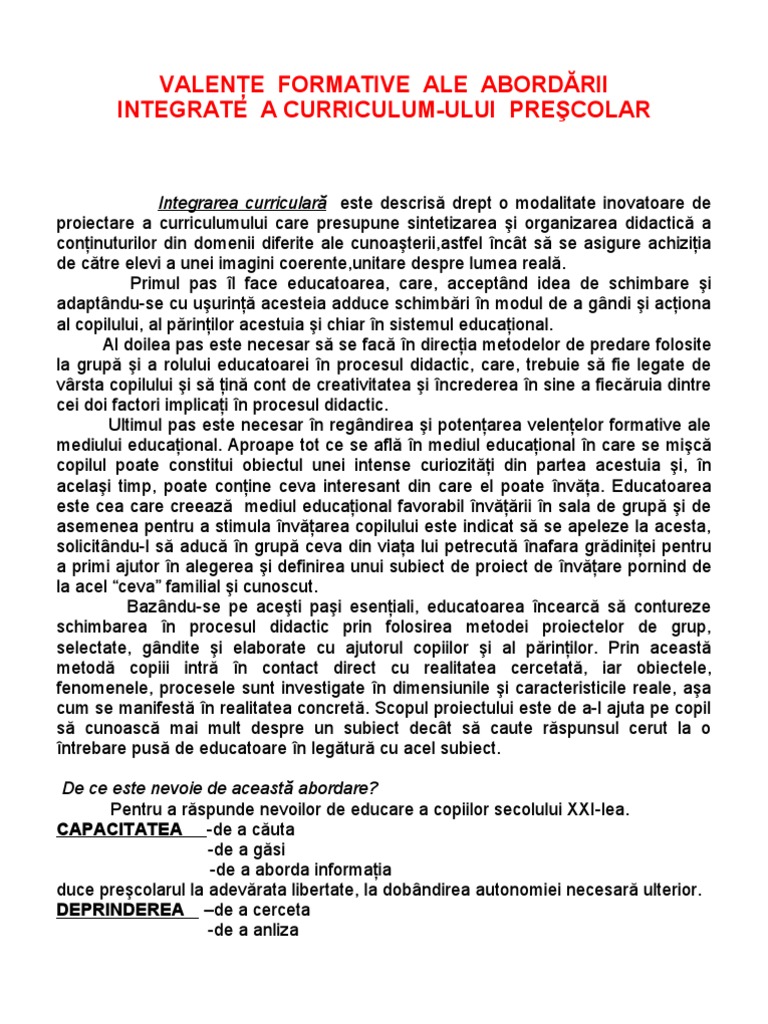 0curriculum Integrat | PDF