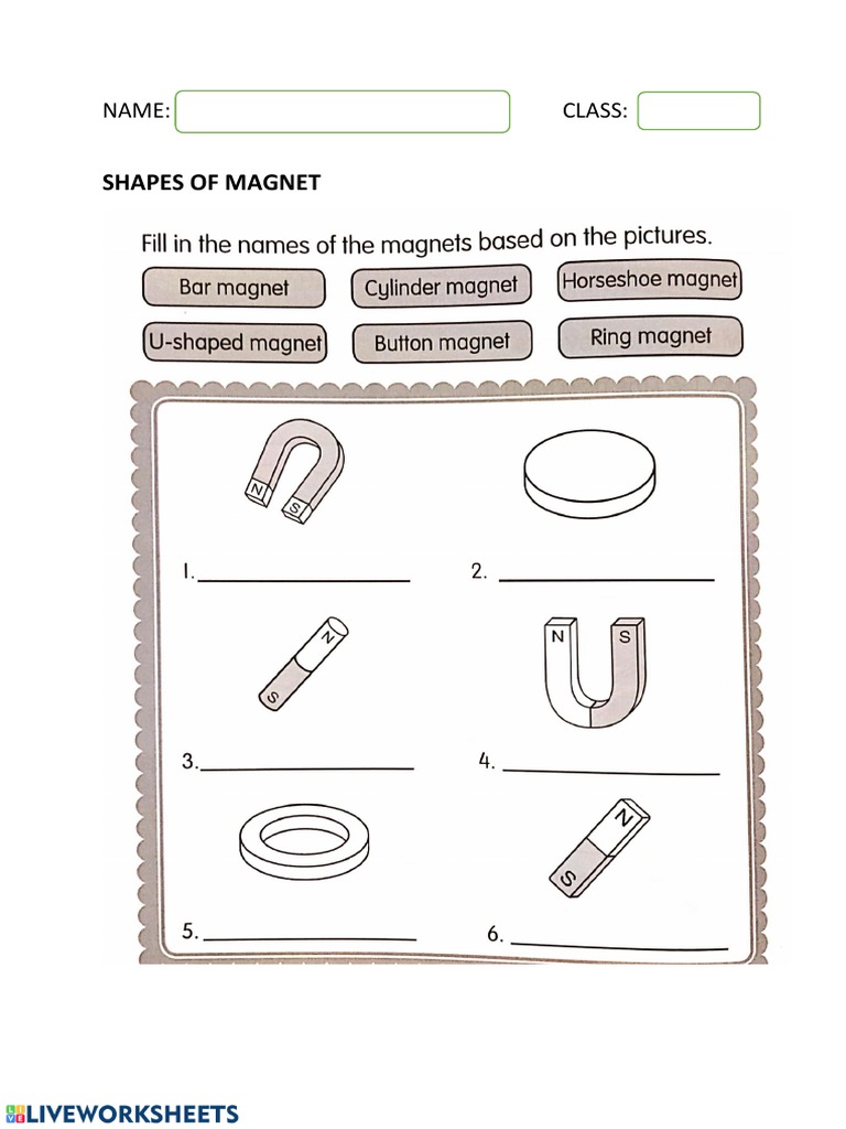 Shapes of Magnet: Name: Class | PDF