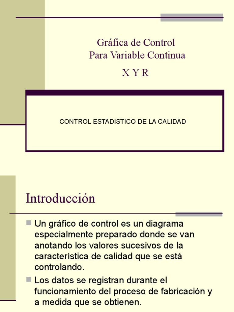 Graficos de Control X y R | PDF