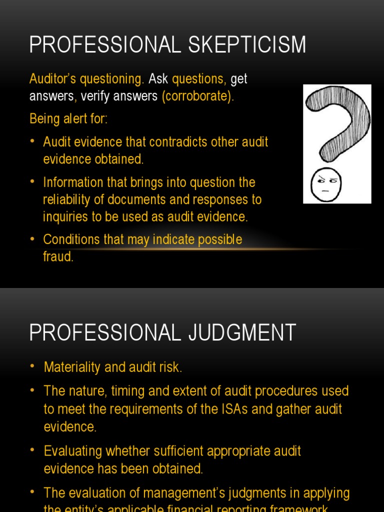 PROFESSIONAL SKEPTICISM AND JUDGMENT | PDF | Audit | Internal Control