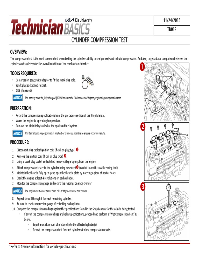 TB018 Cylinder Compression Test v2021 | PDF | Vehicles | Manufactured Goods