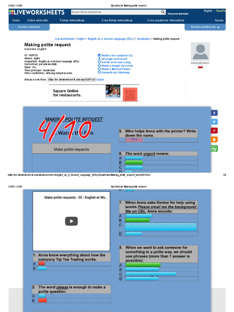 Ejercicio de Making Polite Request | PDF | Software