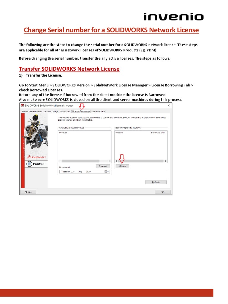 Change Network License Serial Number | PDF