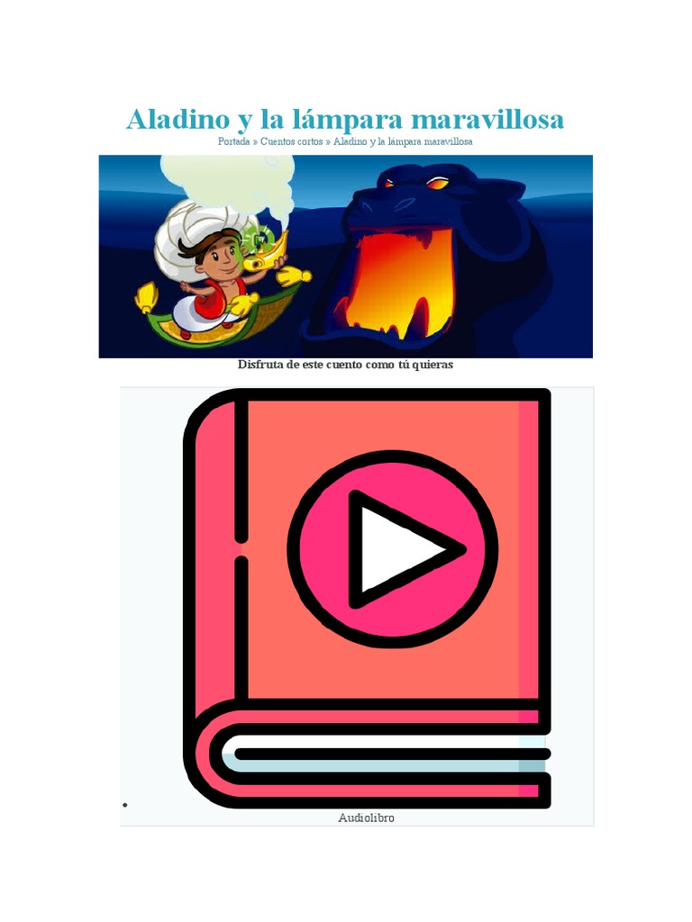 Aladino y La Lámpara Maravillosa | PDF | Genios