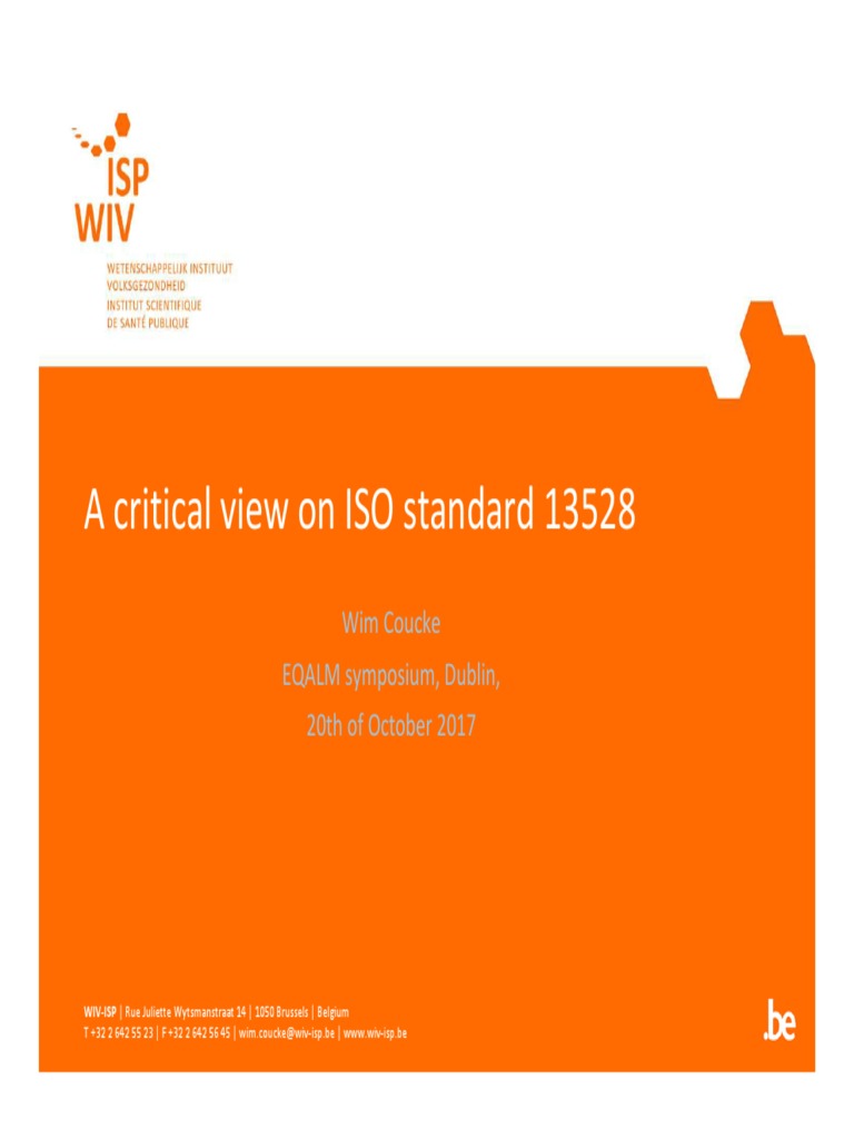 An In-Depth Critical Analysis of ISO Standard 13528 and Recommendations for Improvement | PDF ...