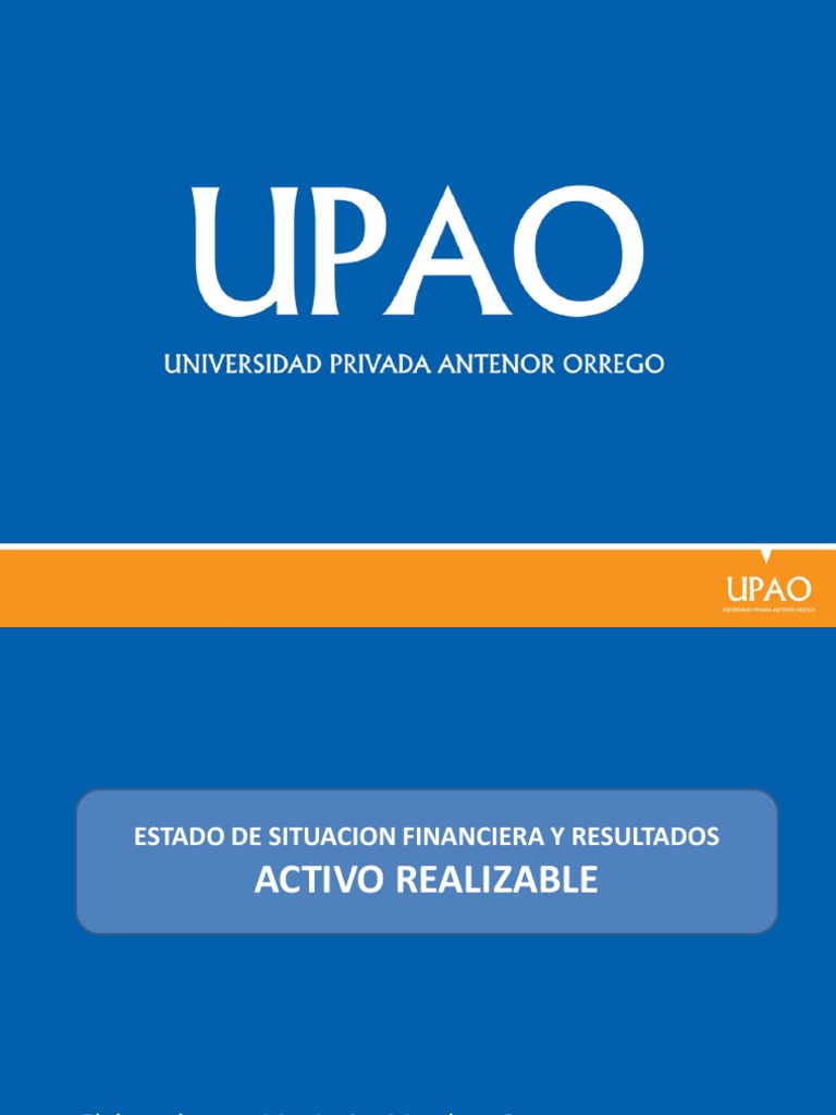 Activo Realizable CF4 | PDF | Contabilidad | normas internacionales de ...
