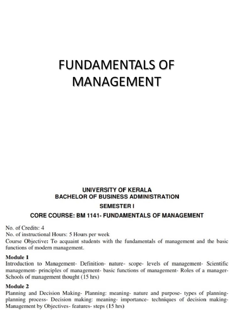 FOM Module 1 | PDF | Science | Profession