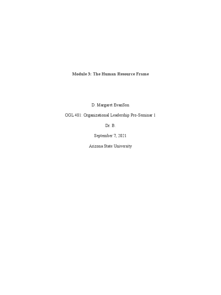 Module 3 The HR Frame | PDF | Human Resources | Human Resource Management