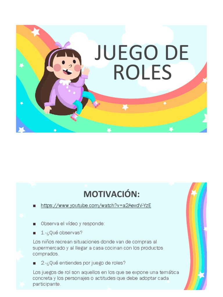 Juegos de Roles para Aprendizaje Infantil | PDF | Aprendizaje | Cognición