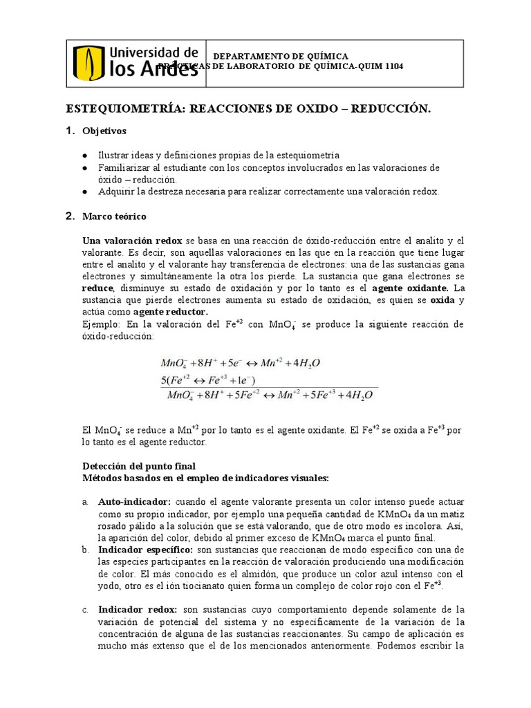 Reacciones de Óxido - Reducción | PDF | Redox | Química