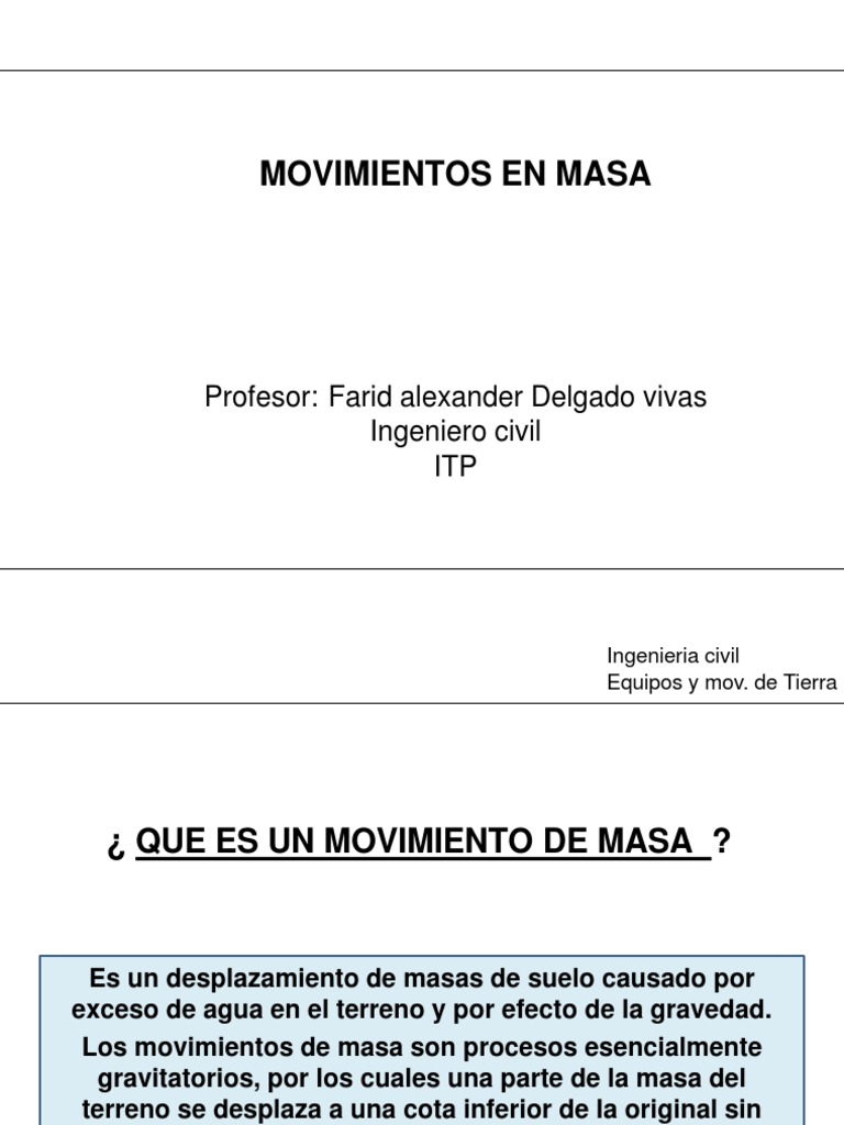 2 Movimientos en Masa | PDF | Tierra | Ciencias de la Tierra