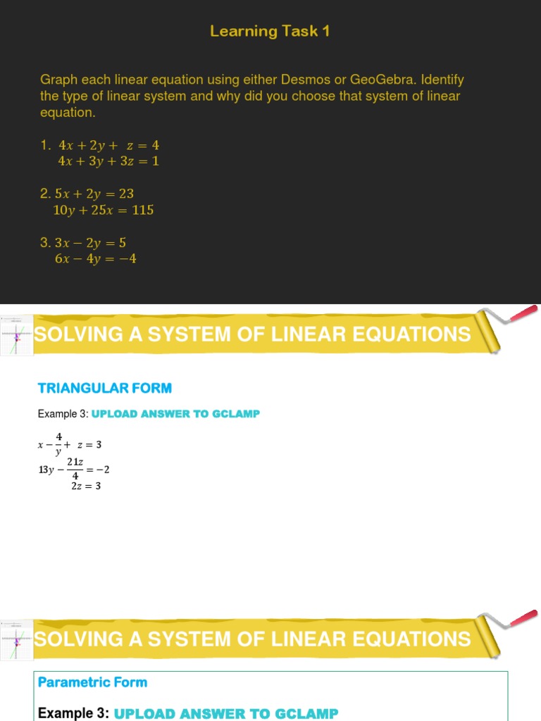 Linear Algebra Learning Task 1 | PDF | Teaching Methods & Materials
