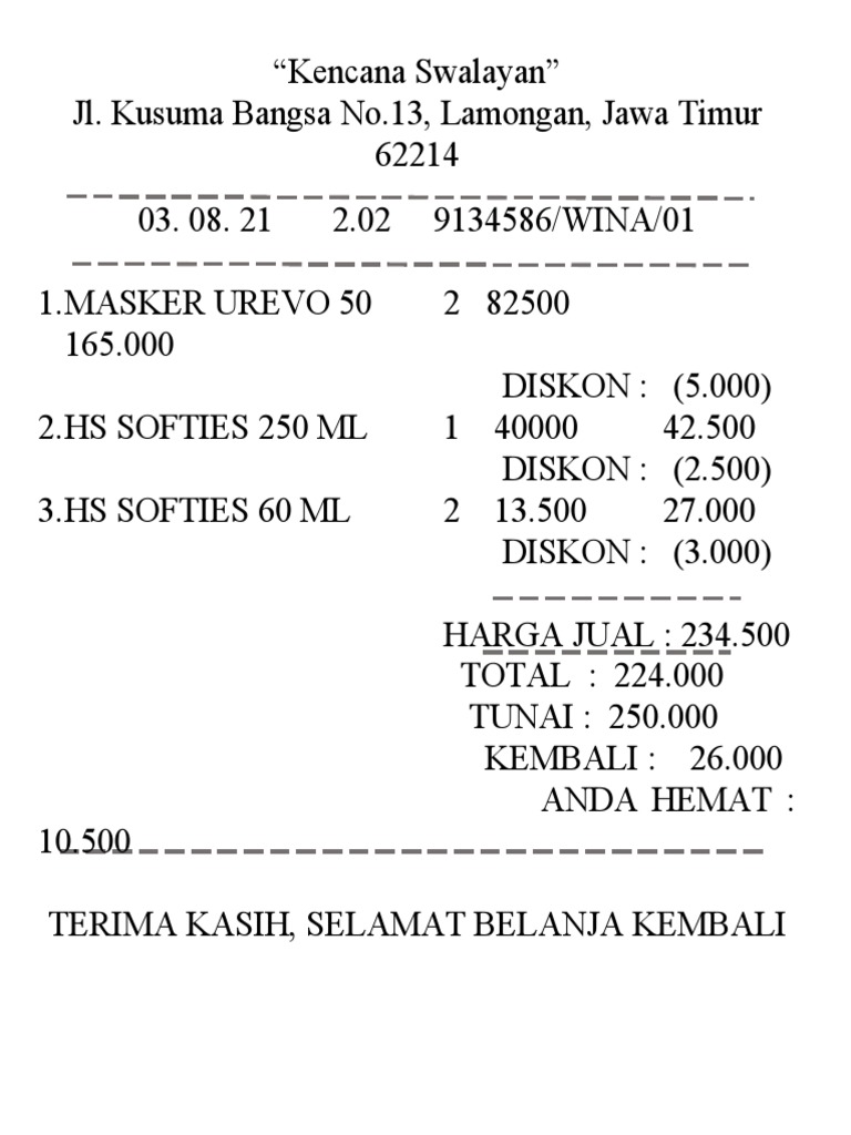 Struk Apotek - Homecare24