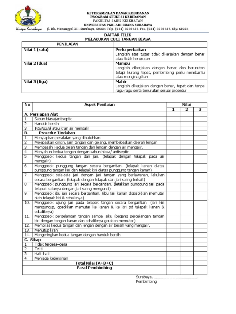 Checklist KDPK New | PDF