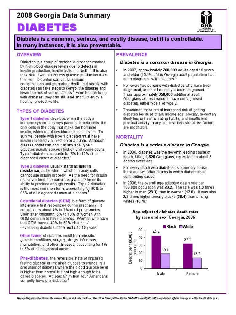 2008 Diabetes Data Summary | PDF | Gestational Diabetes | Diabetes Mellitus
