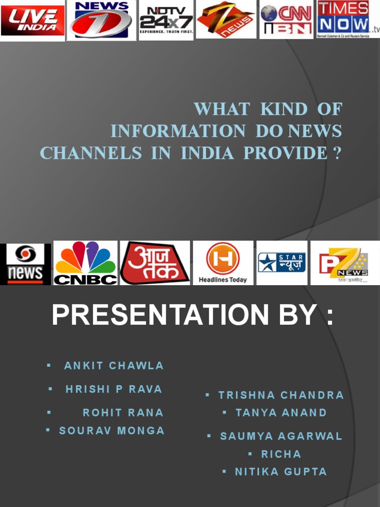 What Kind of Information Do News Channels in | PDF | Entertainment ...