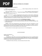 Spa - Authority To Sign Extrajudicial | PDF | Power Of Attorney ...