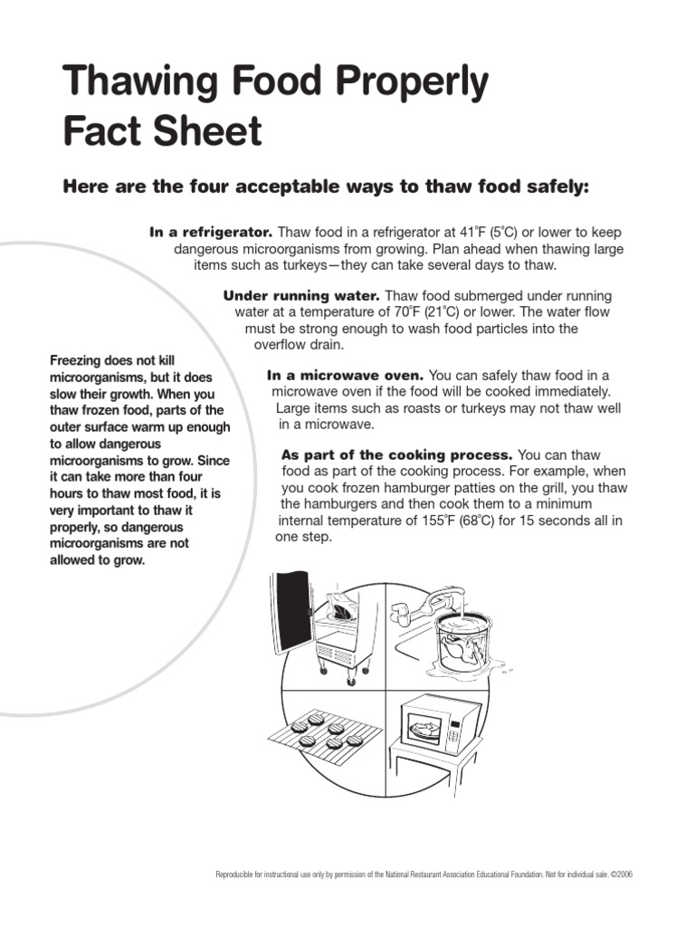 Thawing Food | PDF | Foods | Water