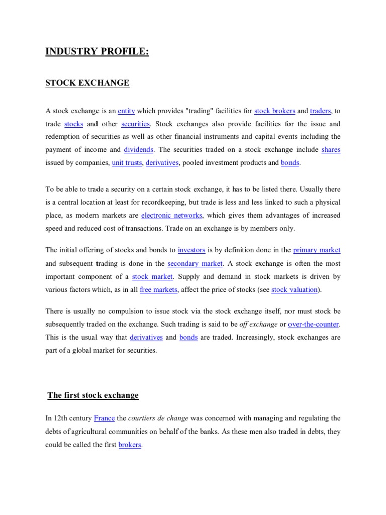 Entity Stock Brokers Traders Stocks Securities | Download Free PDF ...