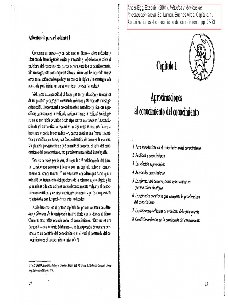 Ander Egg, E. (2001) - Metodos y Tecnicas de Investigacion Social Capitulo 1 | PDF