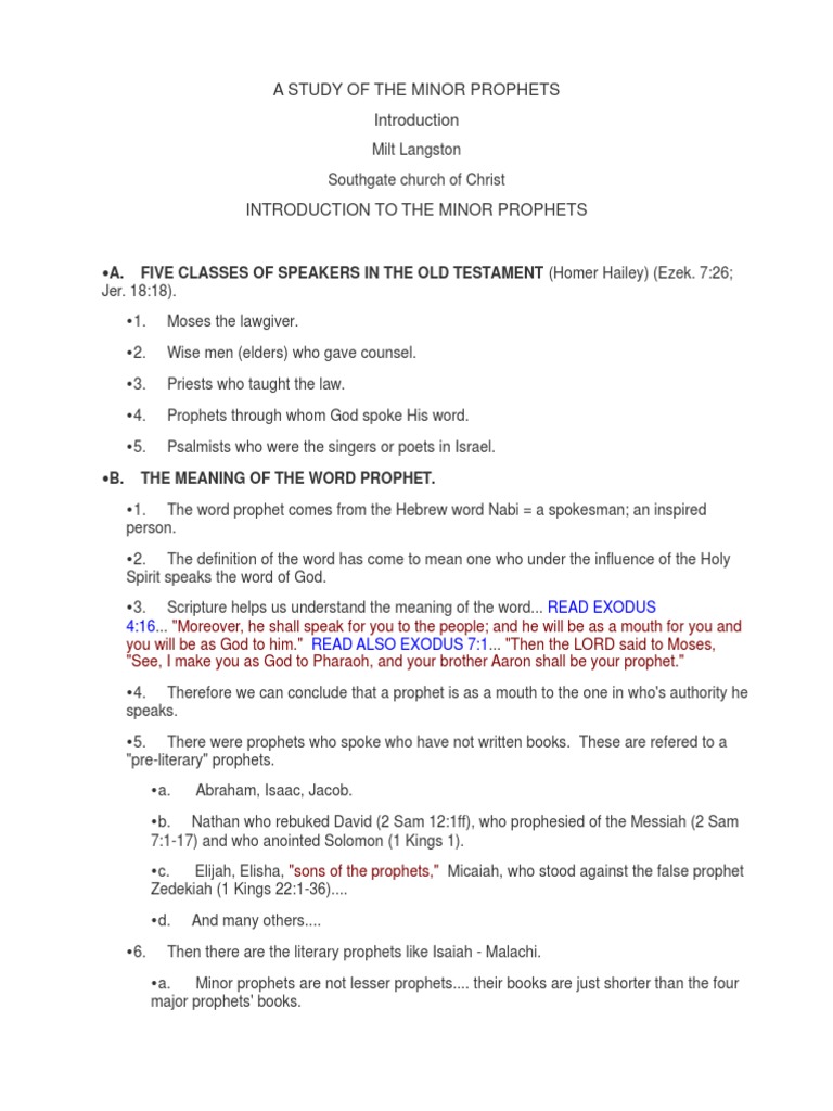 Minor Prophets | PDF | Bible Content | Old Testament Books