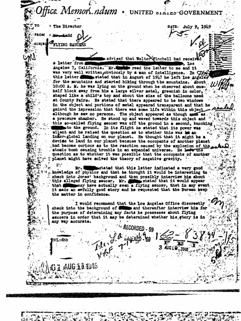 UFO Declassifed FBI Files Part 9 | PDF | Unidentified Flying Object ...