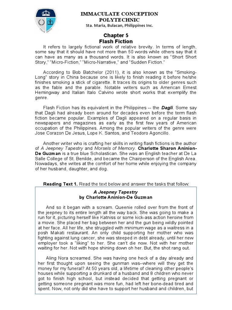 Immaculate Conception Polytechnic: Marian Road, Poblacion, Sta. Maria, Bulacan | PDF