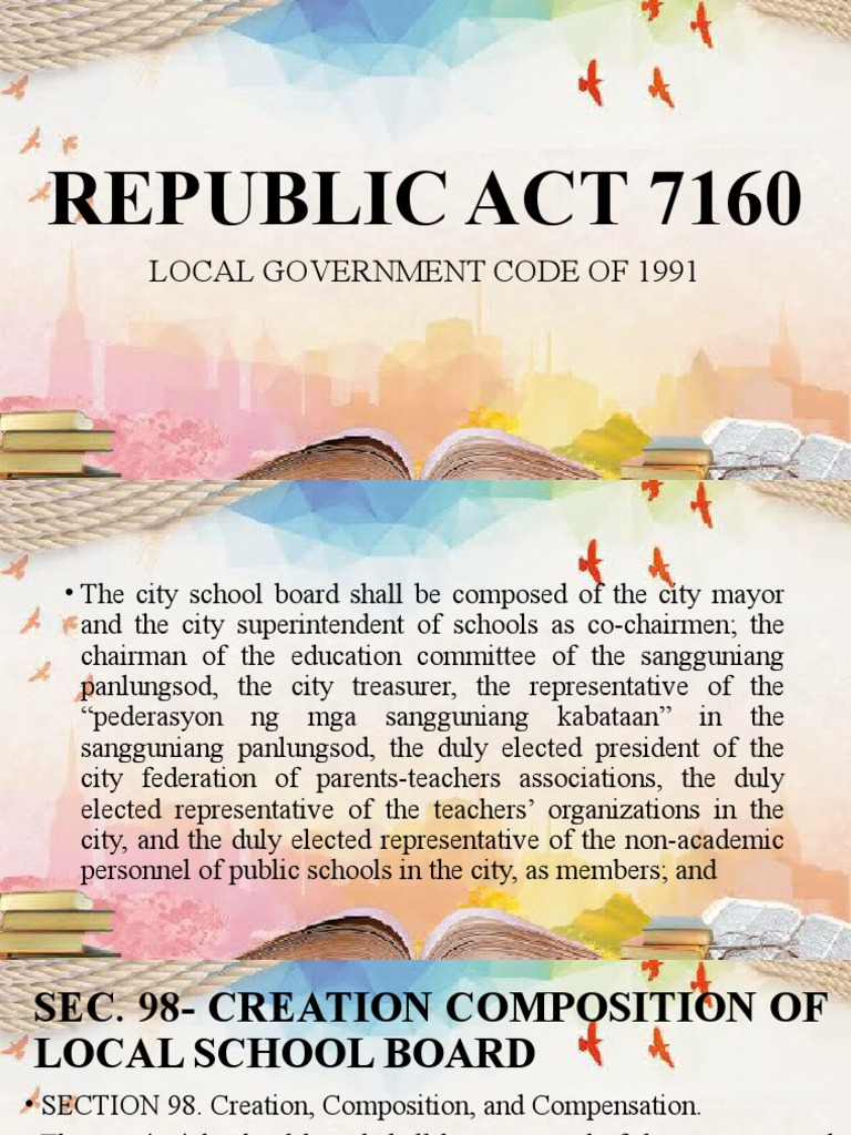 Republic Act 7160: Local Government Code of 1991 | PDF | Public Law ...