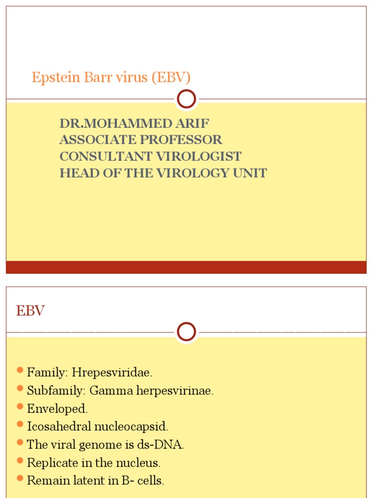 12 - Epstein Barr Virus (EBV) | PDF | Virus | Diseases And Disorders
