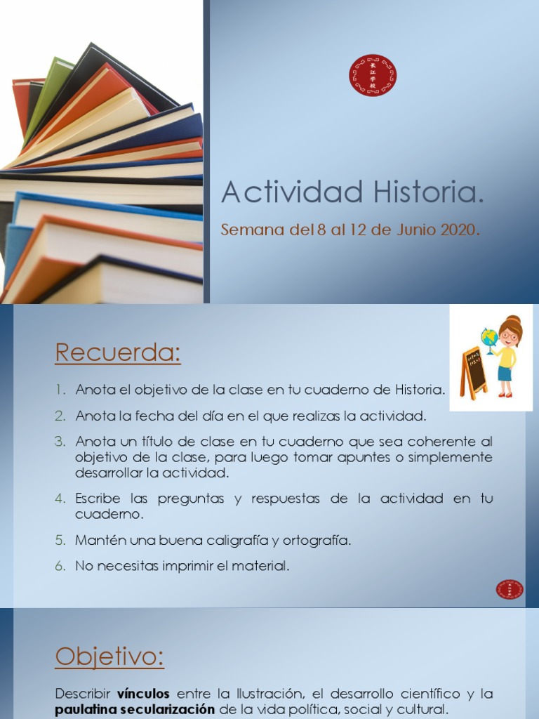 Act - HISTORIA Octavo 8al12 Junio | PDF | Ciencias sociales | Ciencia y matemáticas