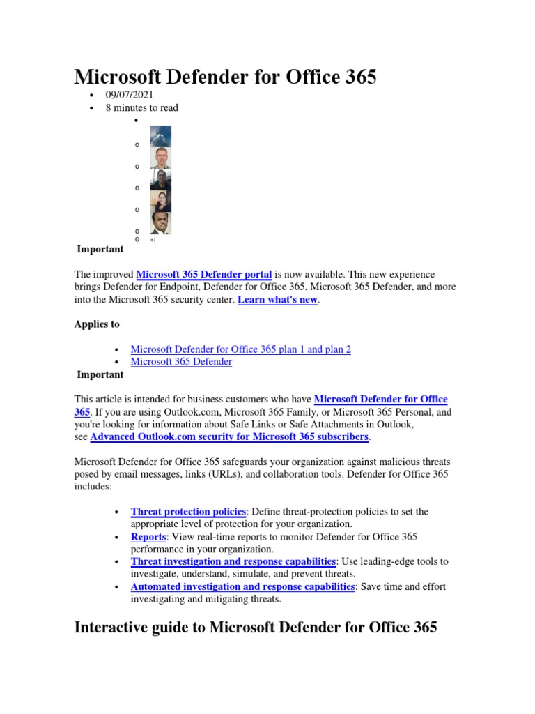 Microsoft Defender For Office 365 | PDF | Office 365 | Malware