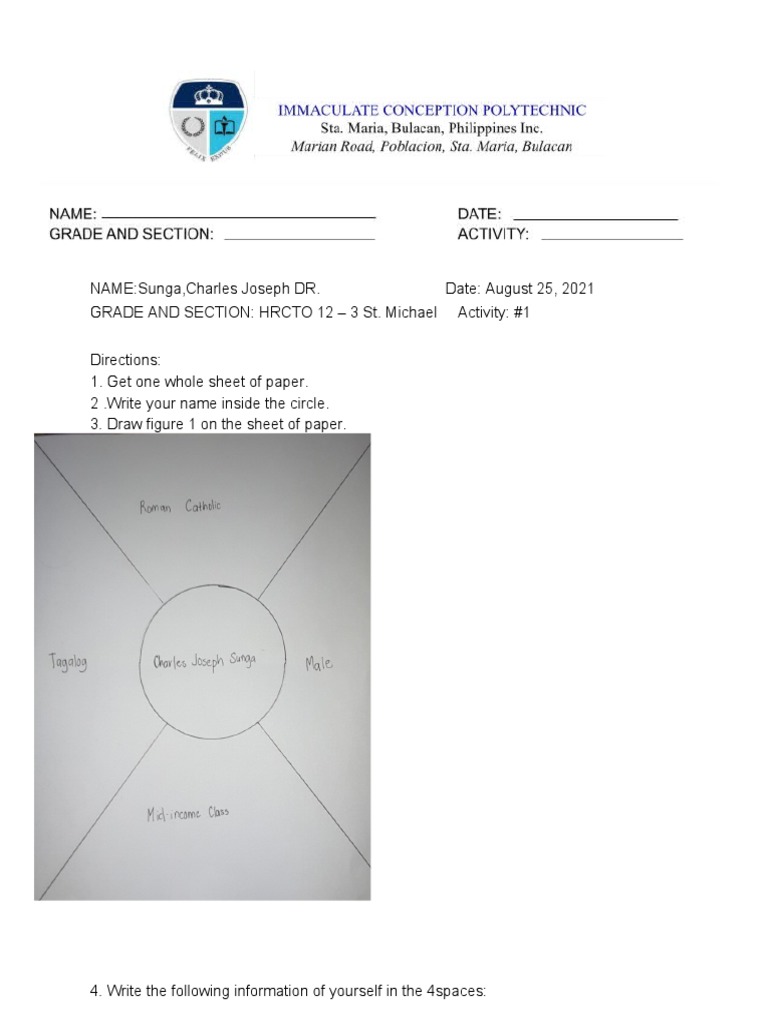 Lesson 1 Activity Sheet 1 | PDF