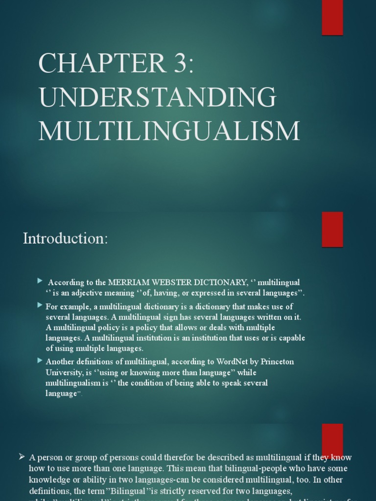 CHAPTER 3 - Understanding Multilingualism | PDF | Business