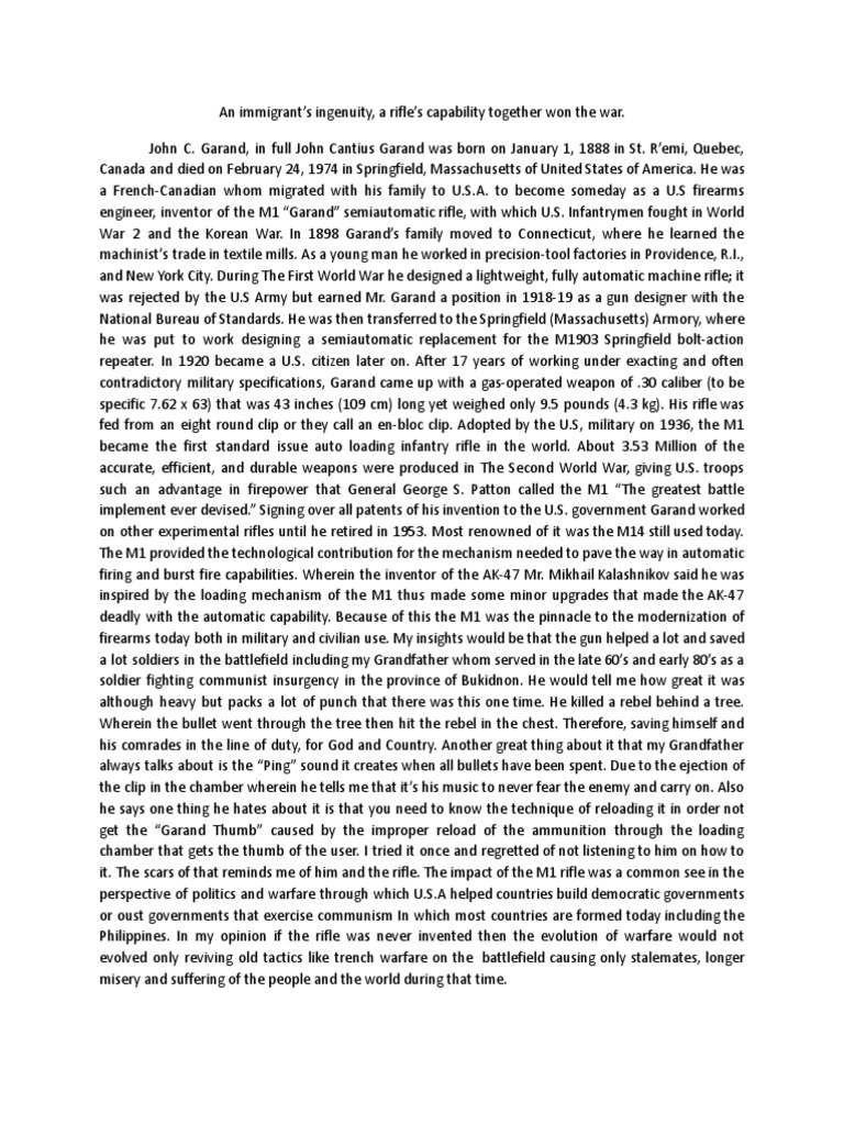 M1 Garand | PDF | Military Technology | Ballistics