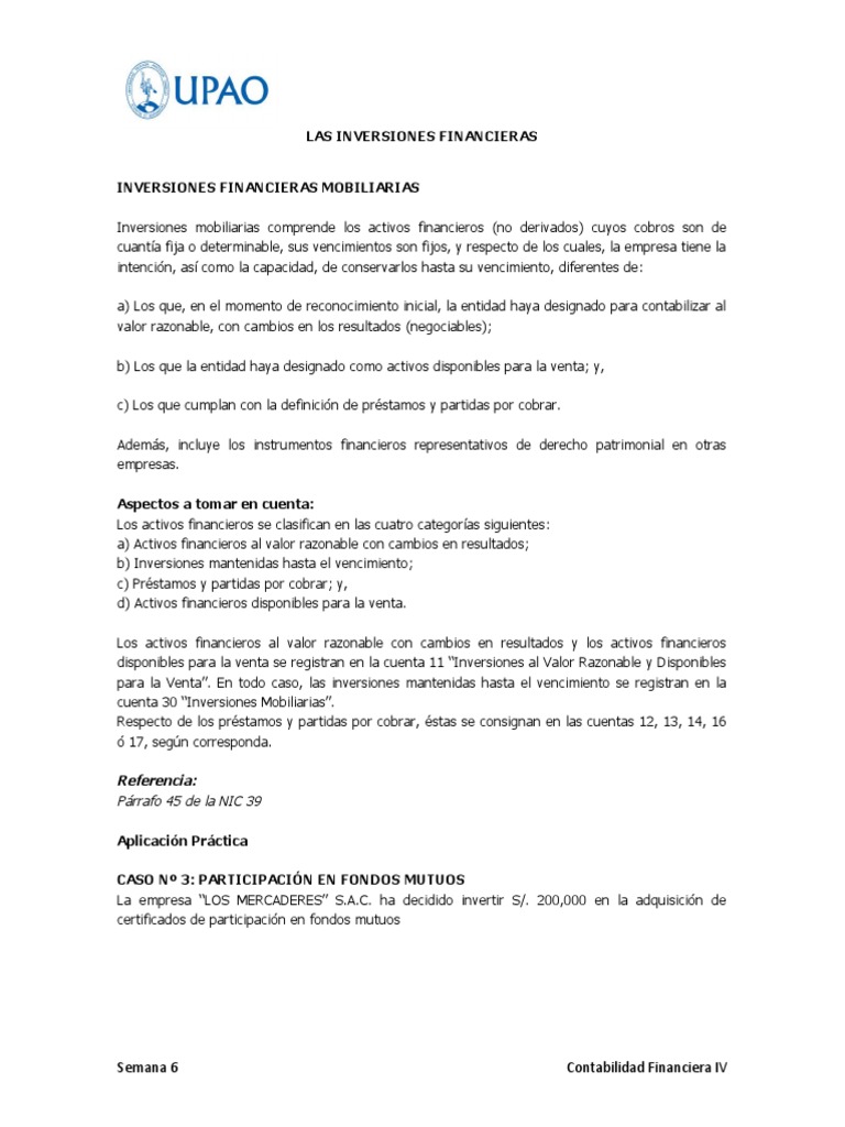 Inversiones Financieras | PDF | Compartir (Finanzas) | Inversiones