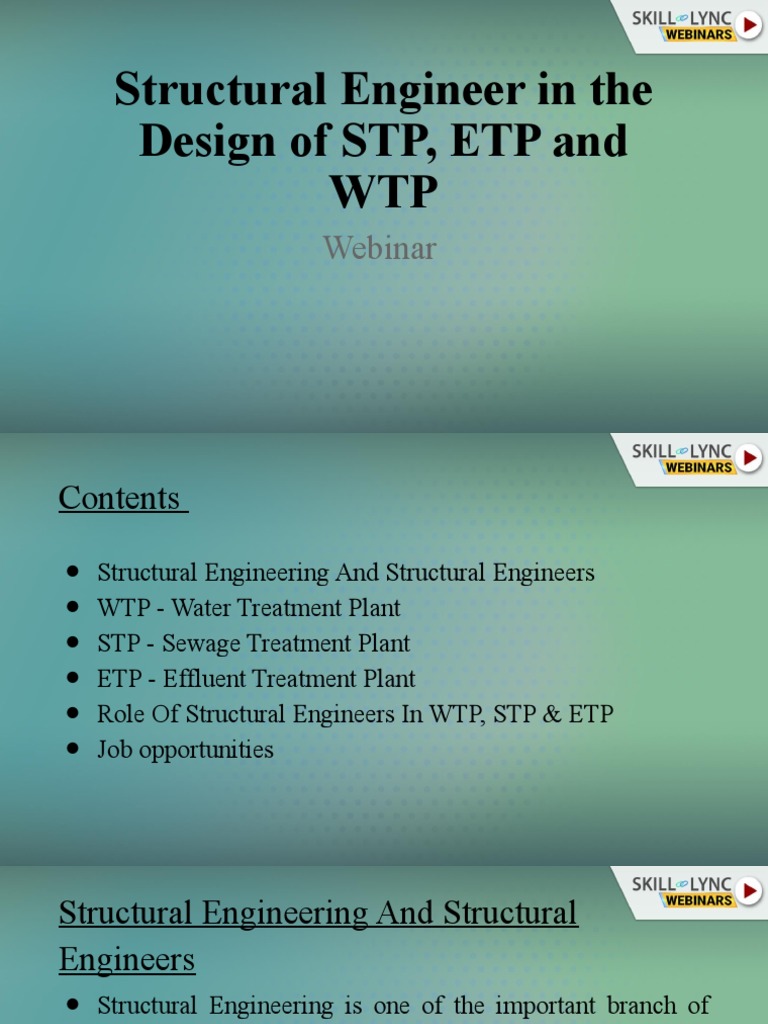 Final - Structural Engineer in The Design of STP, ETP and WTP ...