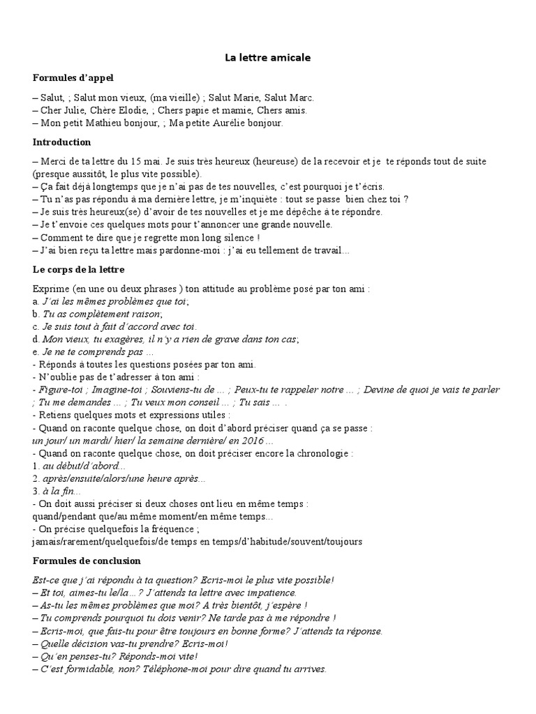 La Lettre Amicale | PDF