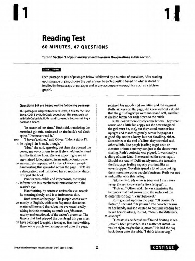 PSAT 2019 - Oct 16 With Answers | PDF | Cognition | Data Collection