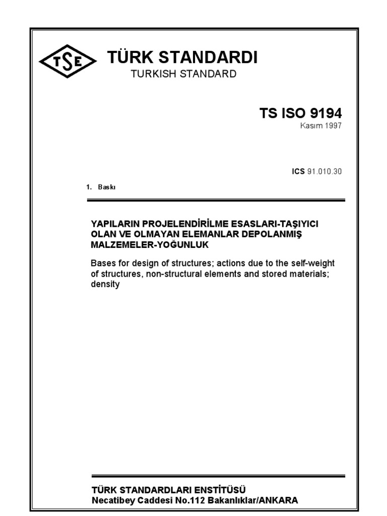 TS Iso 9194 | PDF