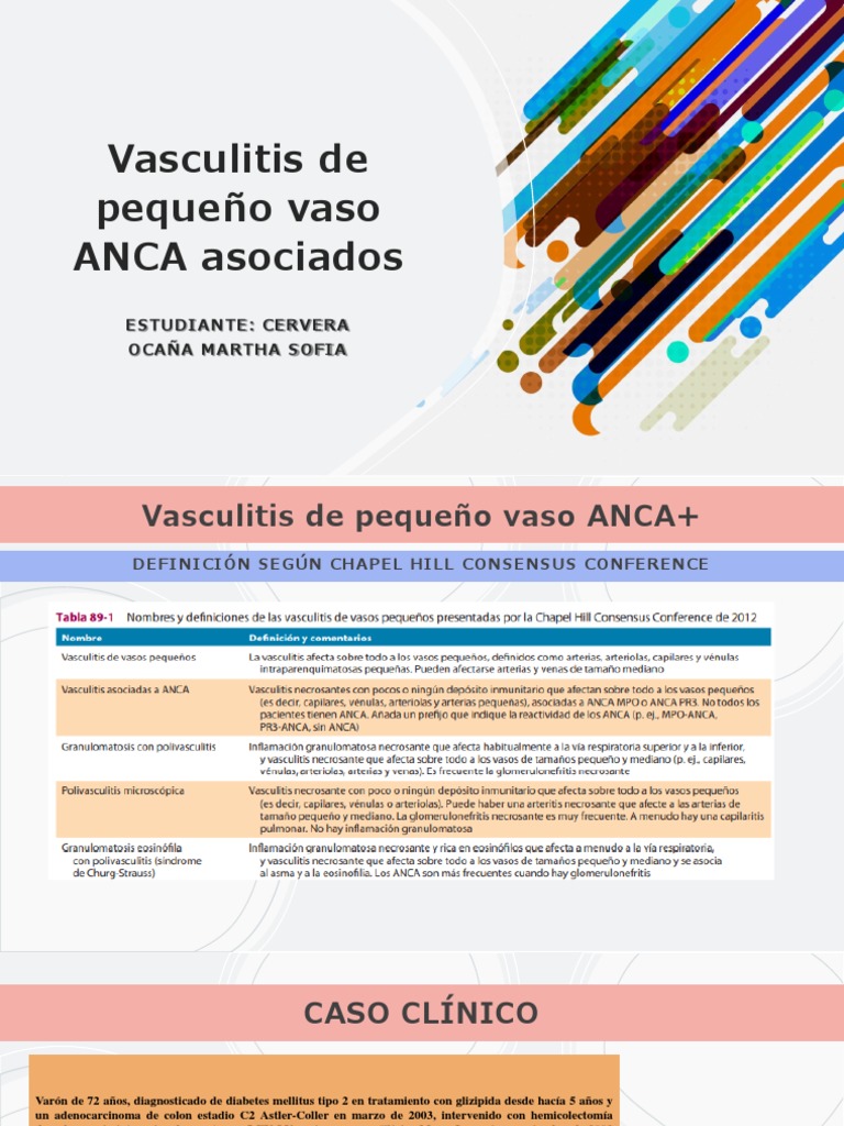 Vasculitis de Pequeño Vaso ANCA Asociados | PDF | Enfermedades y trastornos | Medicina CLINICA