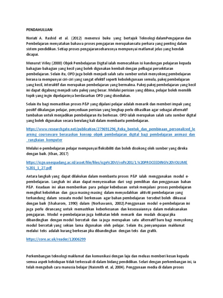 Draf Esei EDUP3053 | PDF