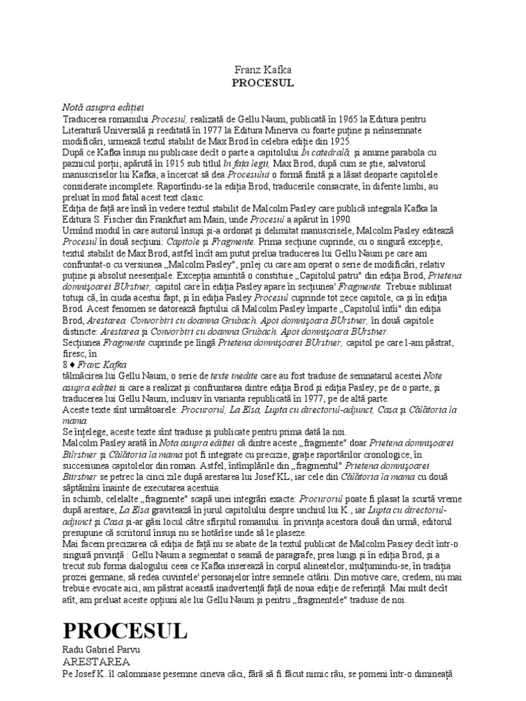 Kafka Procesul | PDF