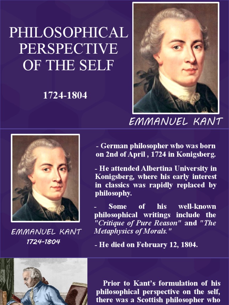 Philosophical Perspective of The Self: Emmanuel Kant | PDF