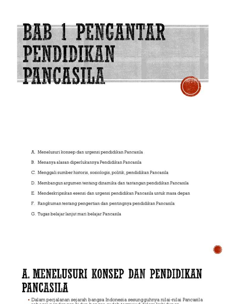 BAB 1 Pengantar Pendidikan Pancasila - Muhammad Nofal Defano | PDF
